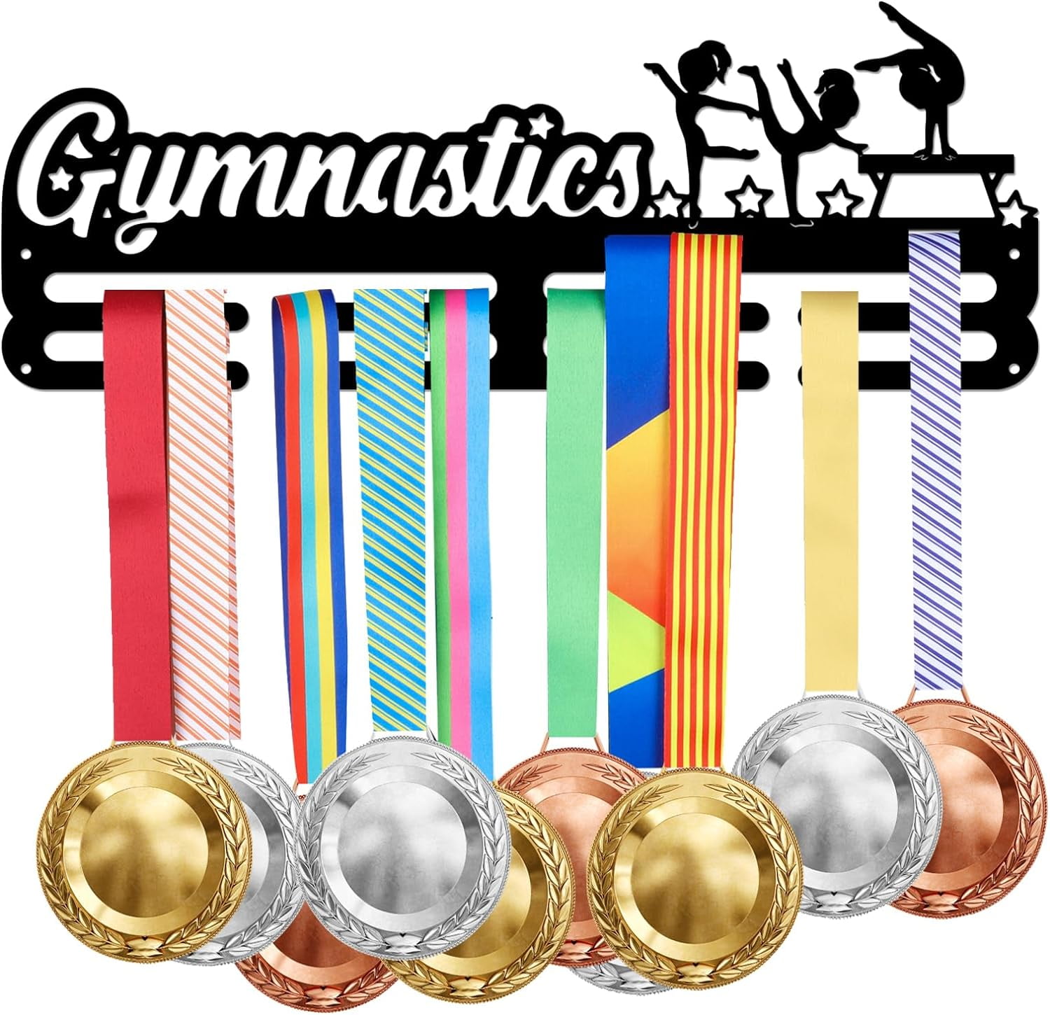 Medal Holder Kid's Gymnastics Display Hanger Rack Frame with Star ...