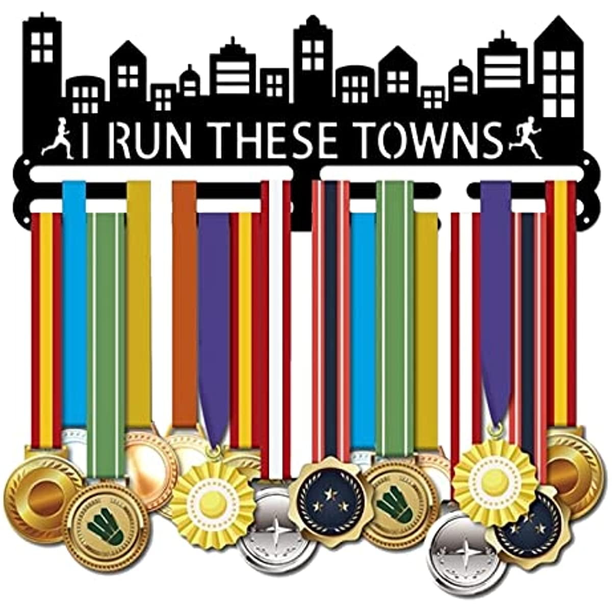 Medal Holder Running Marathon Medals Display Motivating Word I Run ...