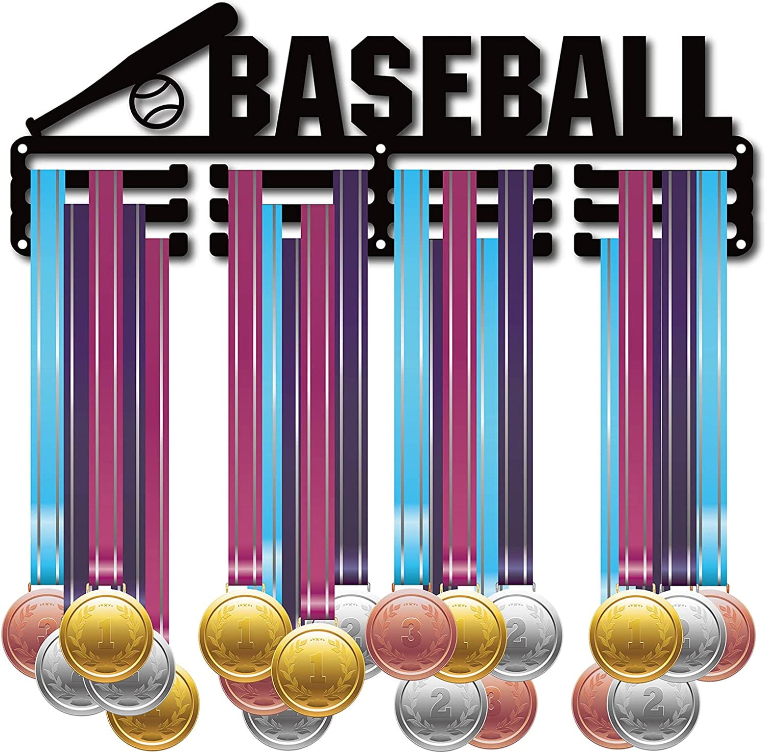 Medal Holder Sport Baseball Medals Display Stand Wall Mount Hanger ...