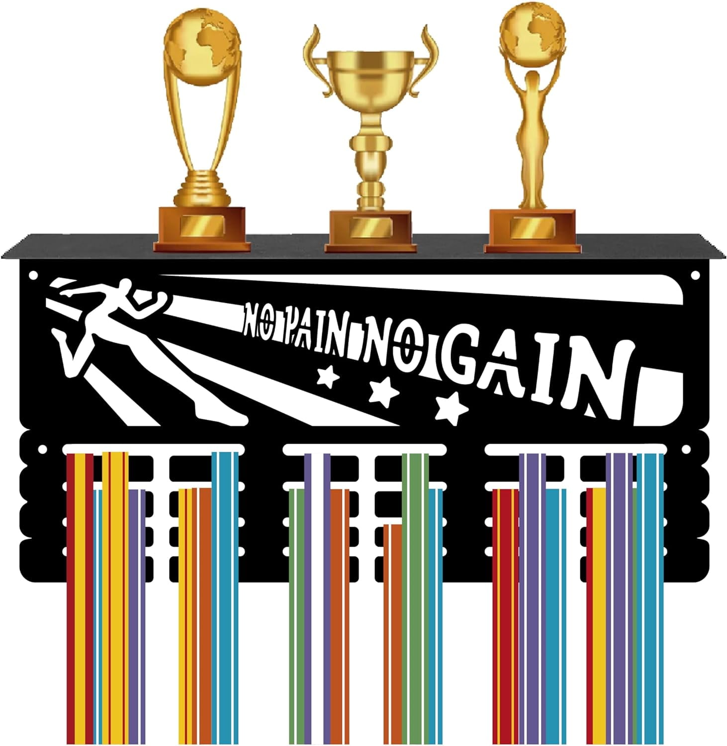 Medal Holder Trophy Shelf Medal Hangers Display with Shelf Stand Sports ...