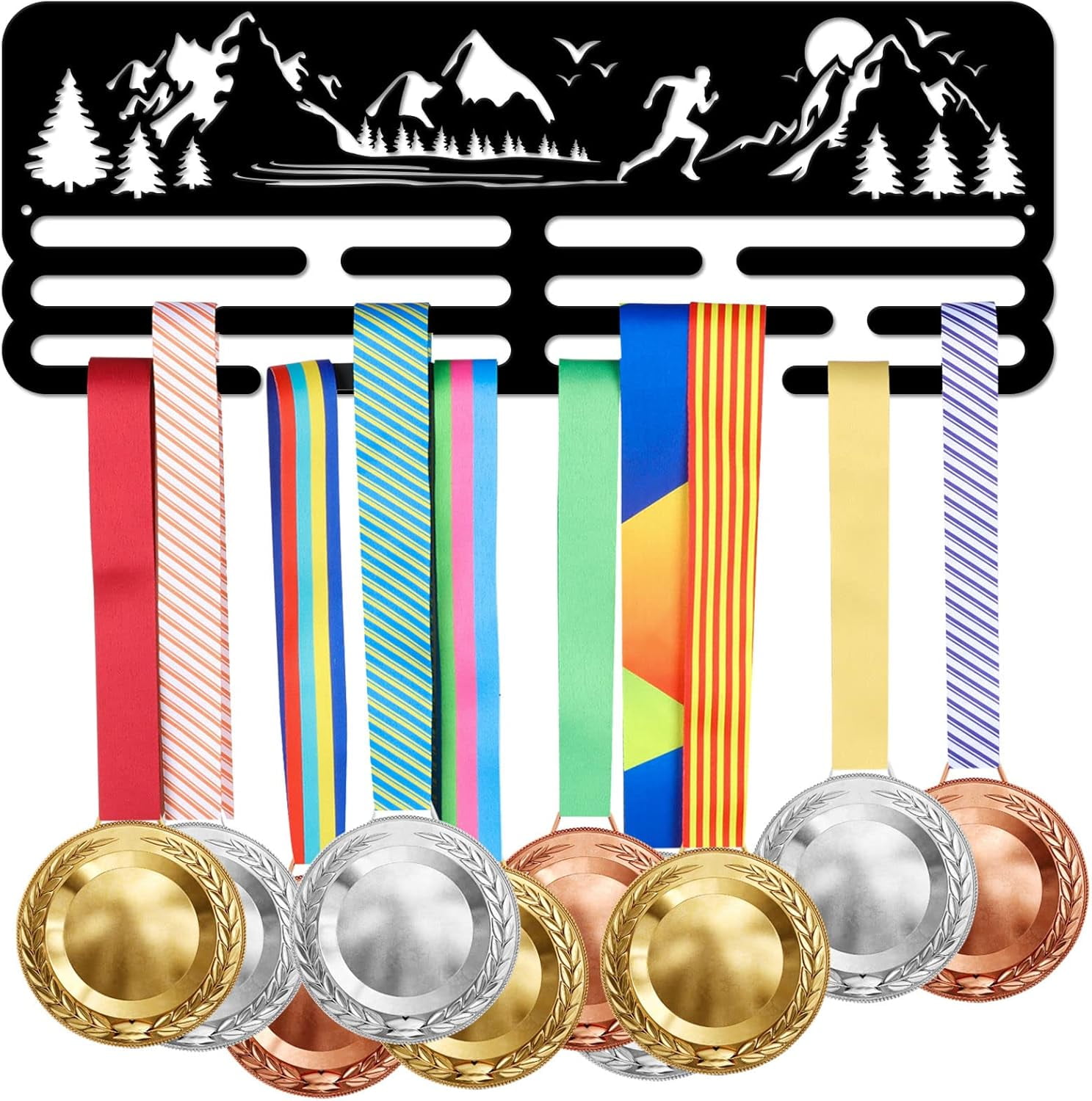 Medal Hooks Jungle Running Medal Hanger Display Wall Medal Stand Rack ...