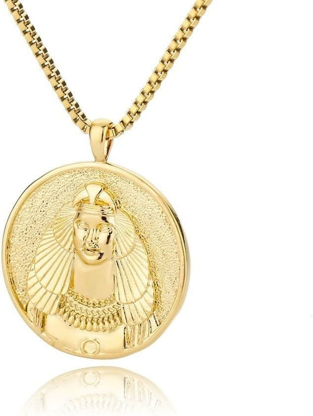 Medal Myth Heroine Cleopatra Hecate Necklace,Coin Medallion Necklace ...