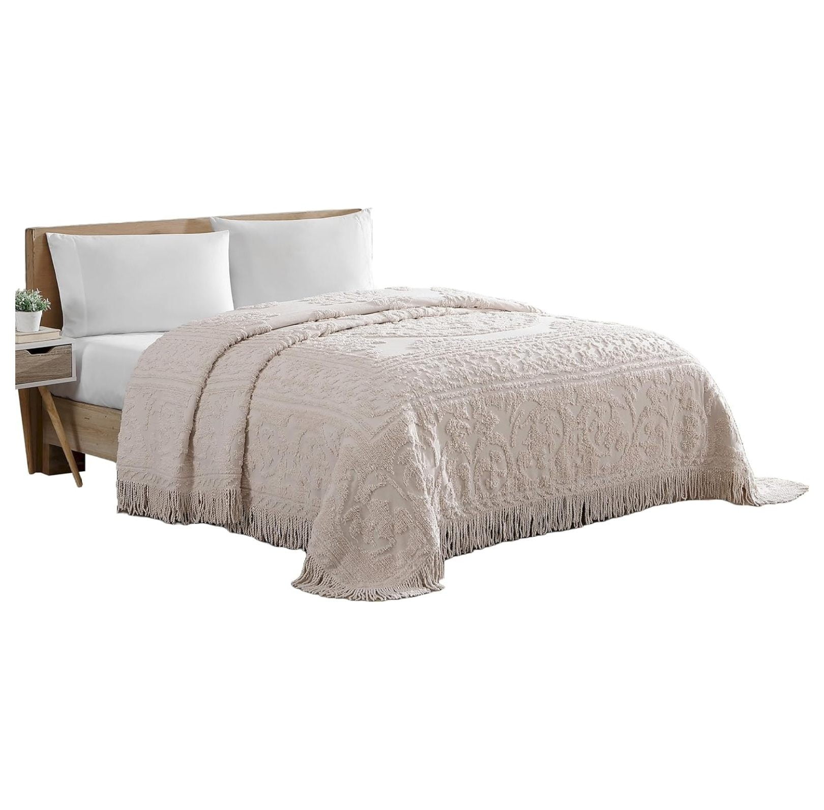 Medallion Chenille Bedspread, King, Blush - Walmart.com