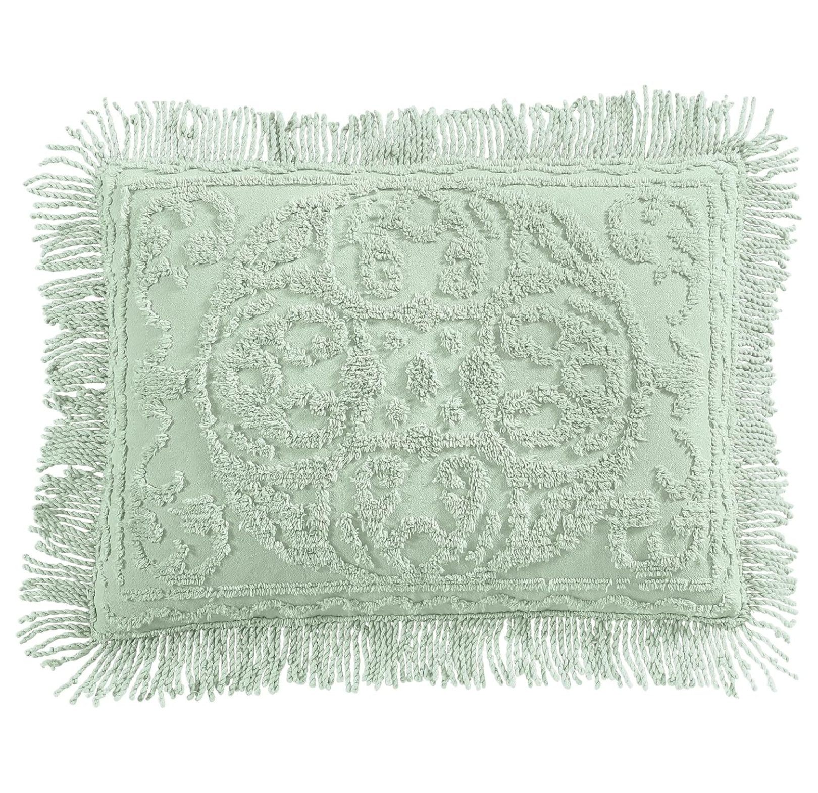 Medallion Chenille Bedspread, Standard Sham, Sage - Walmart.com