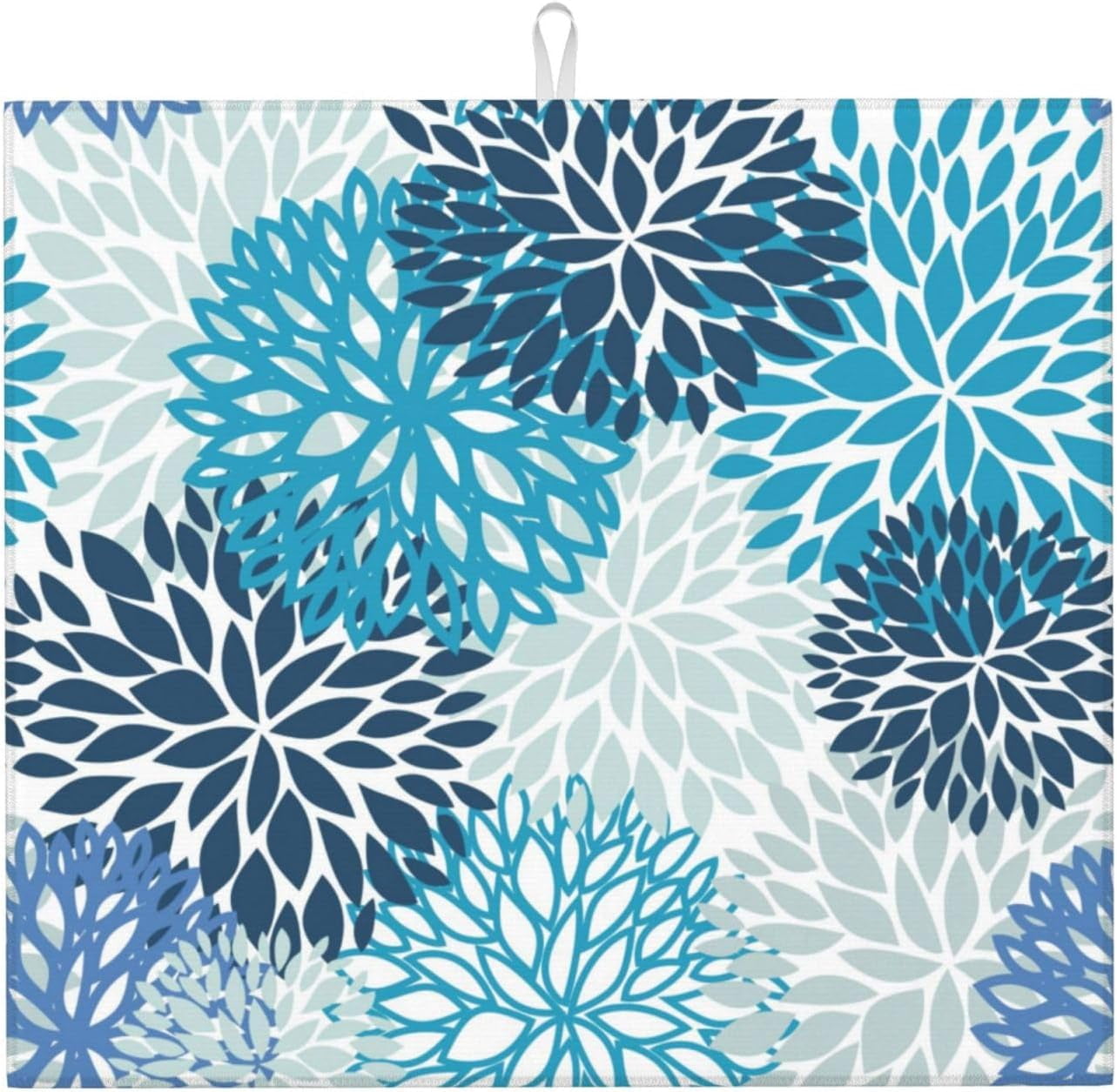 Medallion Dahlia Pinnata Floral Bobo Blue Pink Turquoise Grey Drying ...