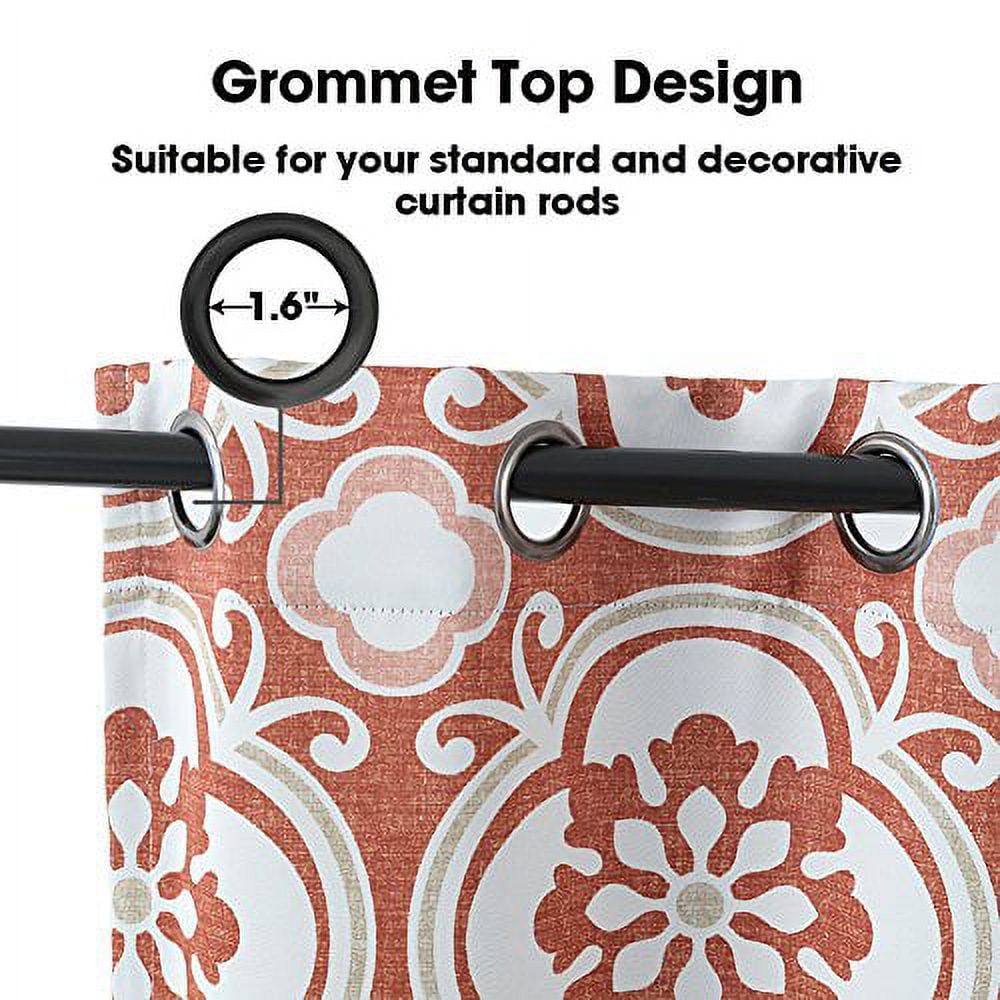 Medallion Print Blackout Curtains,Medallion/Floral Pattern Thermal ...