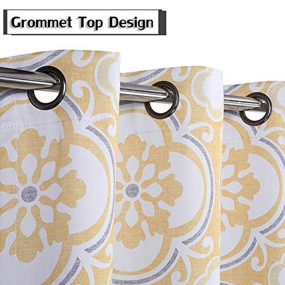 Medallion Print Blackout Curtains,Medallion/Floral Pattern Thermal ...