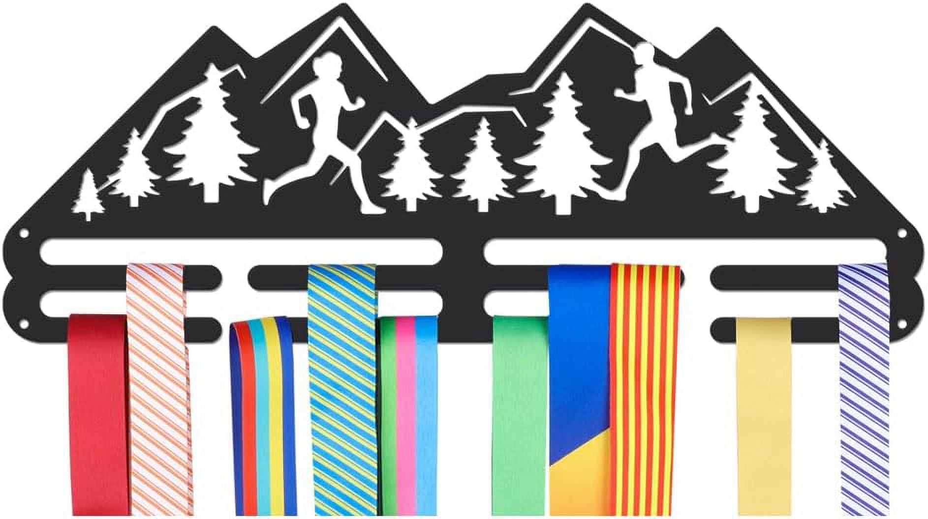 Medals Hanger Display Holder Rack, Forest Running Theme Medals Display ...