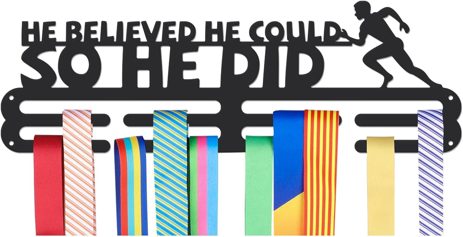 Medals Hanger Display Holder Rack He Believed He Could So He Did Medals ...