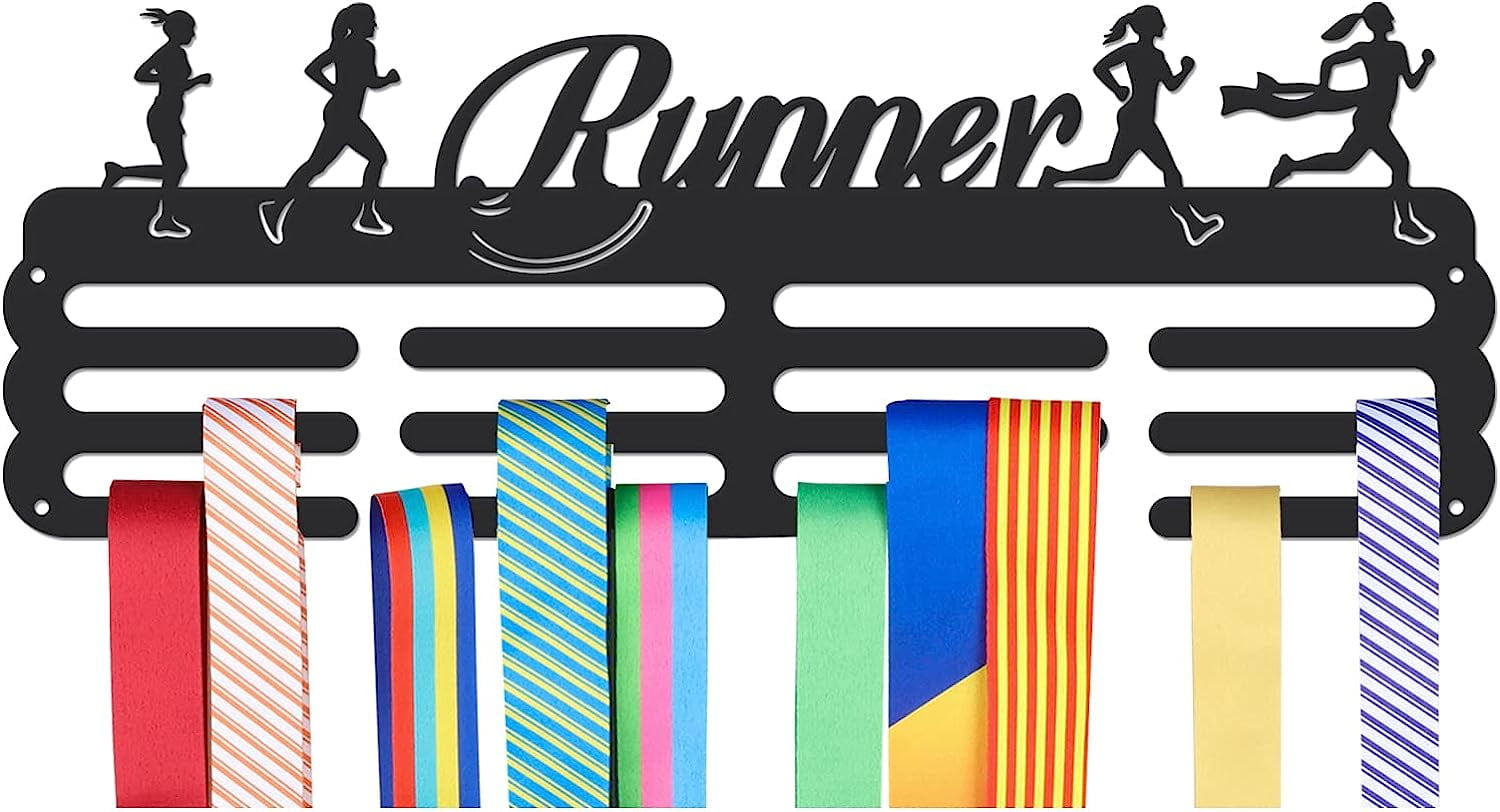 Medals Hanger Display Holder Rack Runner Girl Medals Display Wall ...