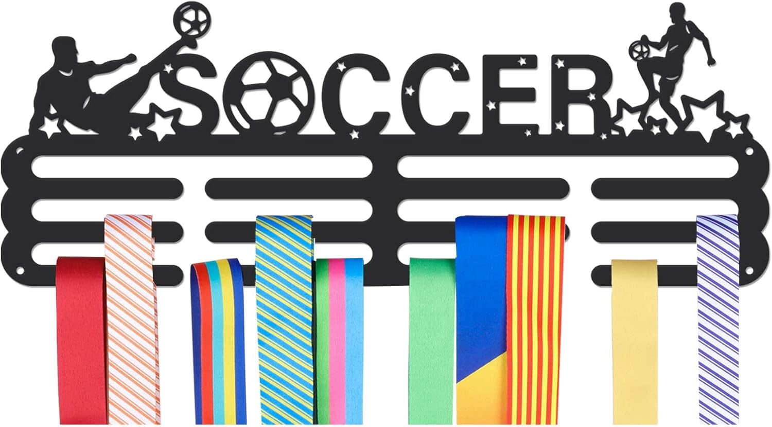 Medals Hanger Display Holder Rack, Soccer Theme Medals Display Wall ...