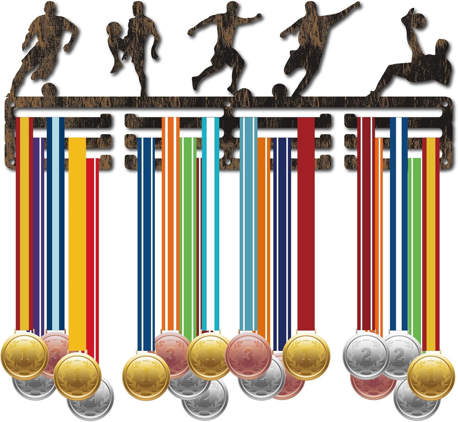 Medals Holders Medal Display Hanger Medal Rack Organizer Antique Golden ...