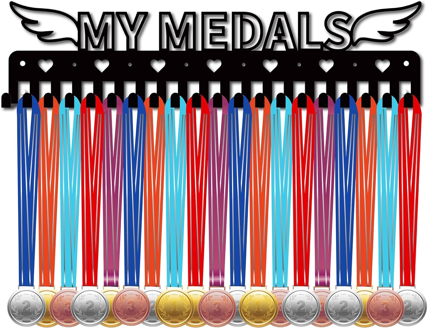 My Medals Medal Hangers Medal Holder Display Wing Rack Sports Metal ...