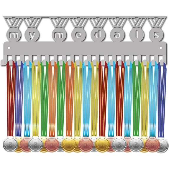 My Medals Medal Holder Display Hanger Rack Sports Metal Wall Mount with ...
