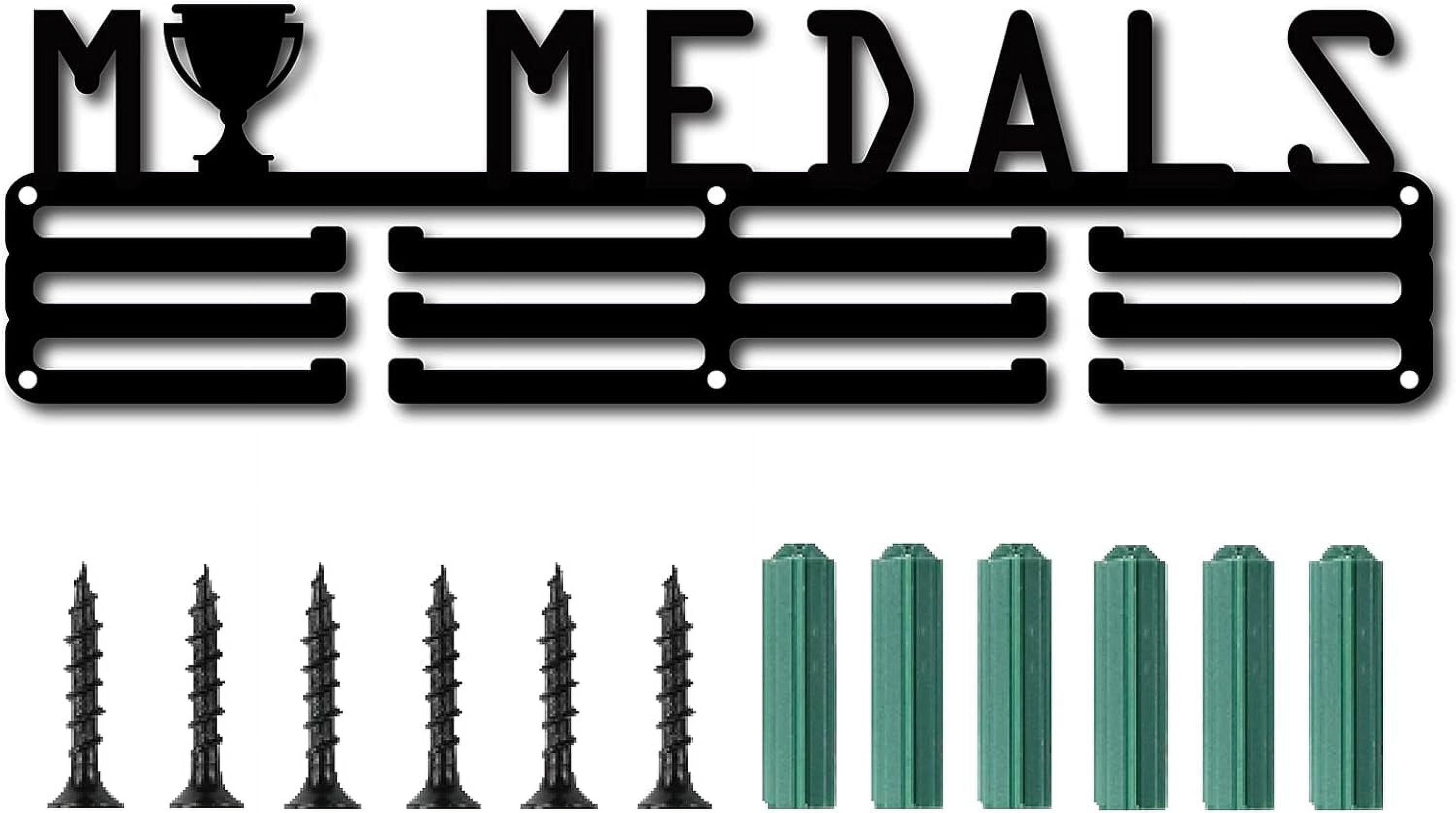 My Medals Medal Holder Hanger Trophy Display Rack Frame Awards Wall ...