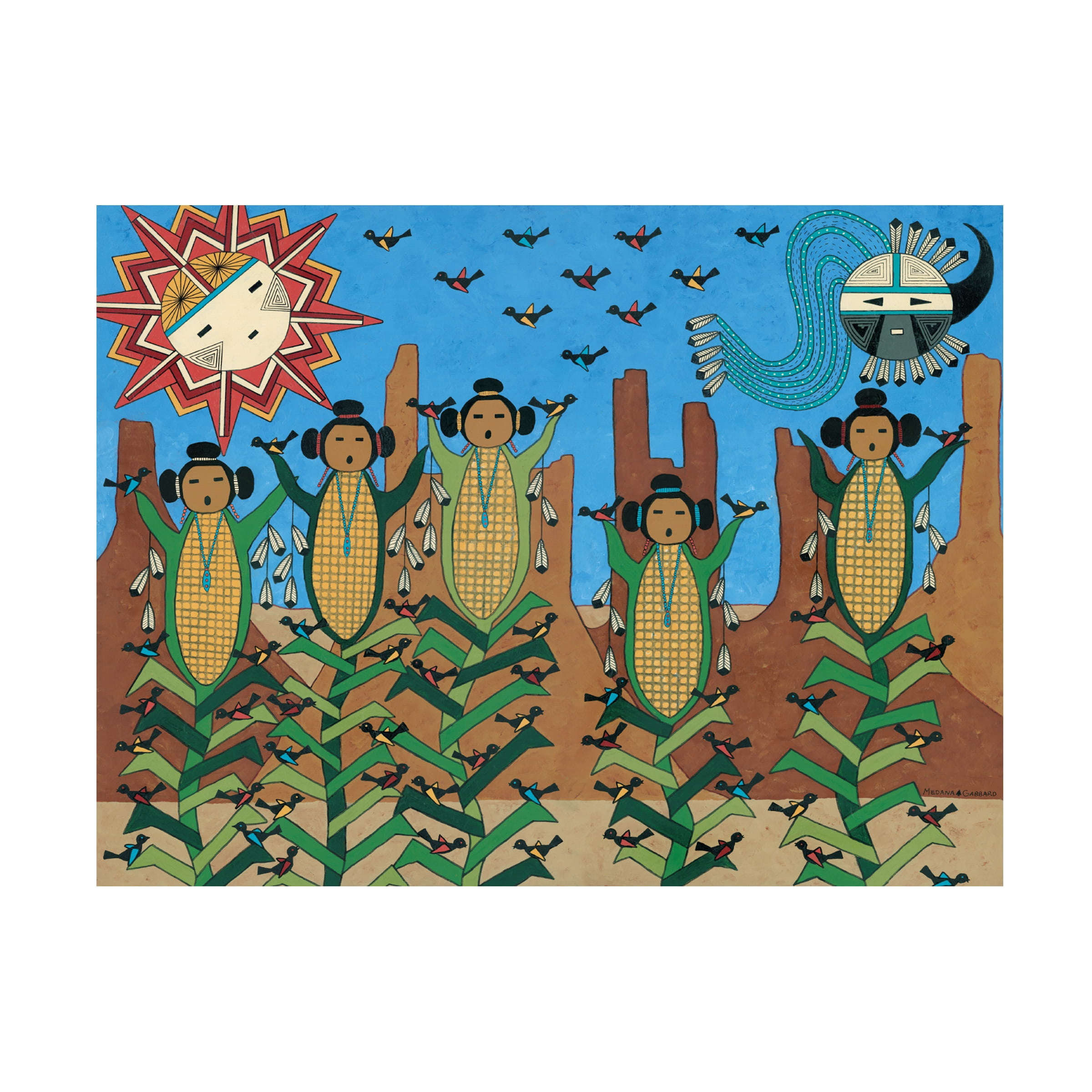 Medana Gabbard 'Corn Maidens' Canvas Art - Walmart.com