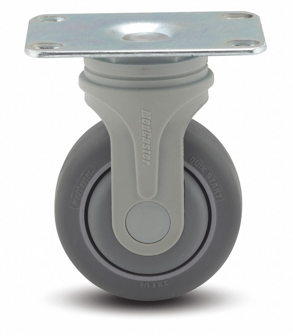 Medcaster Plate Caster,Rigid,5" Wheel Dia. NG05QDP125RGTP01 - Walmart.com