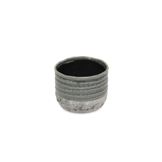 Medea Two-toned Round Ceramic Pot - Small - Walmart.com