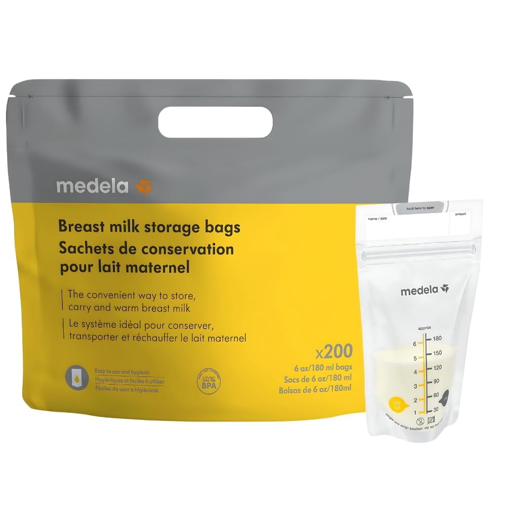 Medela Breastmilk Storage Bags, 200 Count, Ready to Use Breast Milk ...