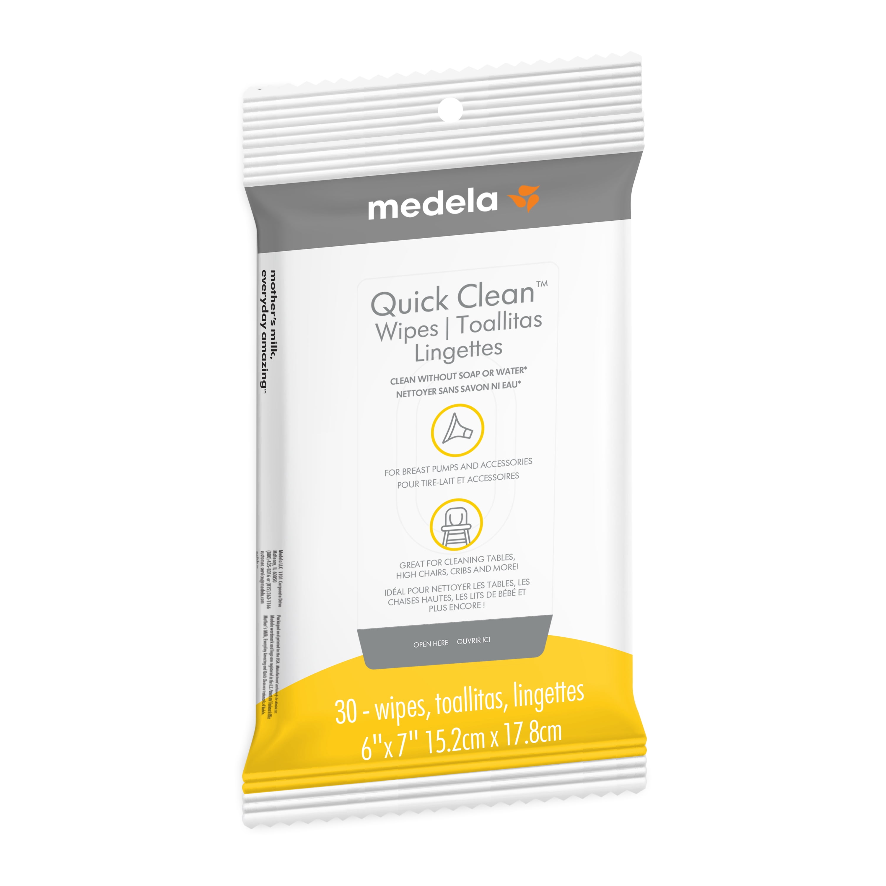 Medela Quick Clean 30-Count Breast Pump and Accessory Wipes - Walmart.com
