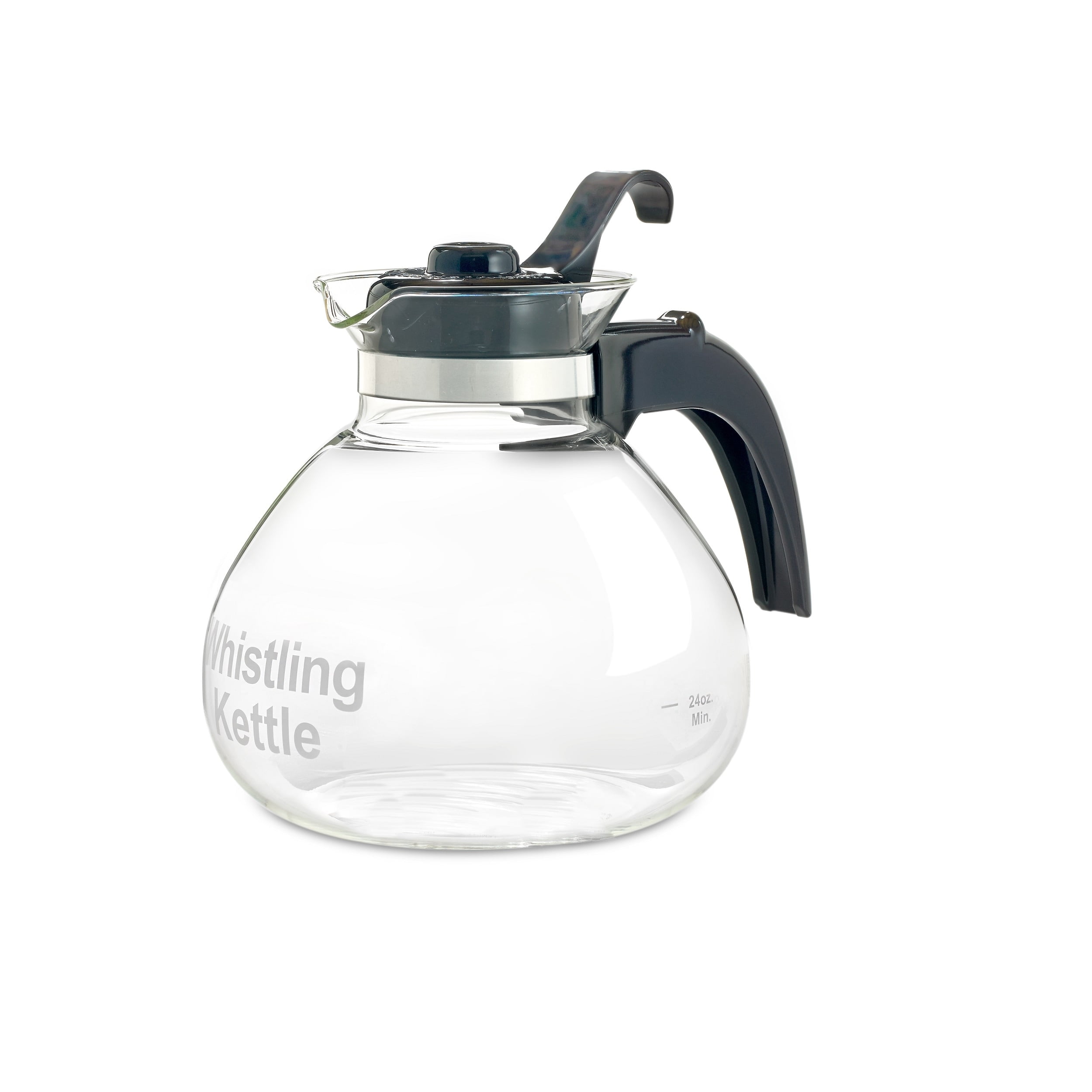 Medelco 12 Cup Glass Stovetop Whistling Kettle - 40 ounce - Walmart.com