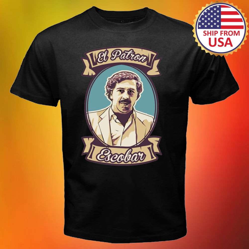 Medellín Cartel Retro Graphic Black Shirt - Walmart.com