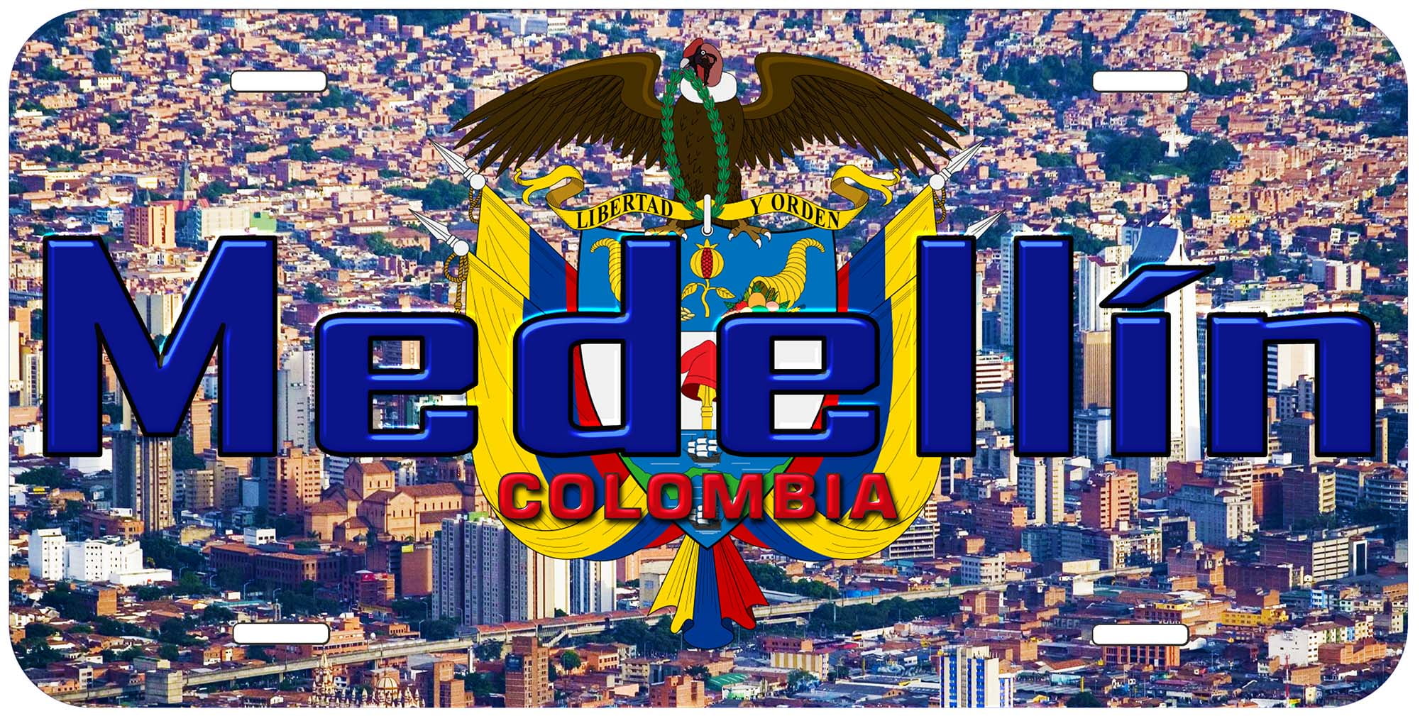 Medellin TAG05 Colombia Novelty Car License Plate - Walmart.com