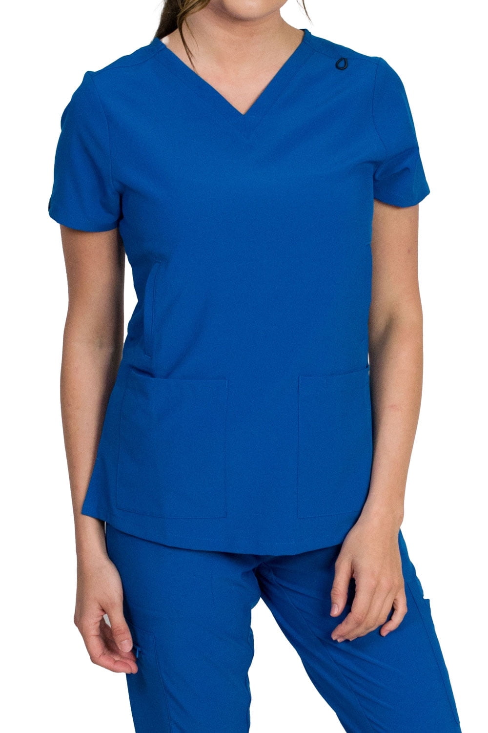 Medgear Fusion-Aspen Scrubs Top for Women with 5 Pockets including ...