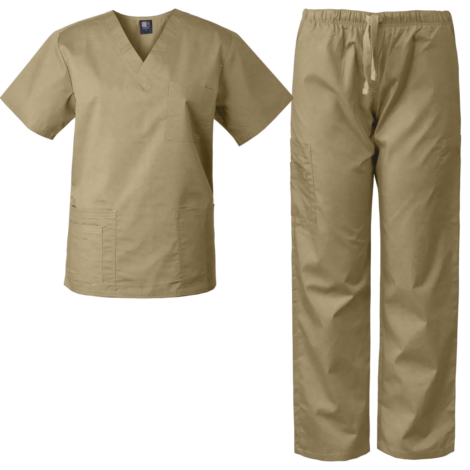Medgear Scrubs Set - Unisex, Cargo Pants, V-Neck Top, Short Sleeve ...