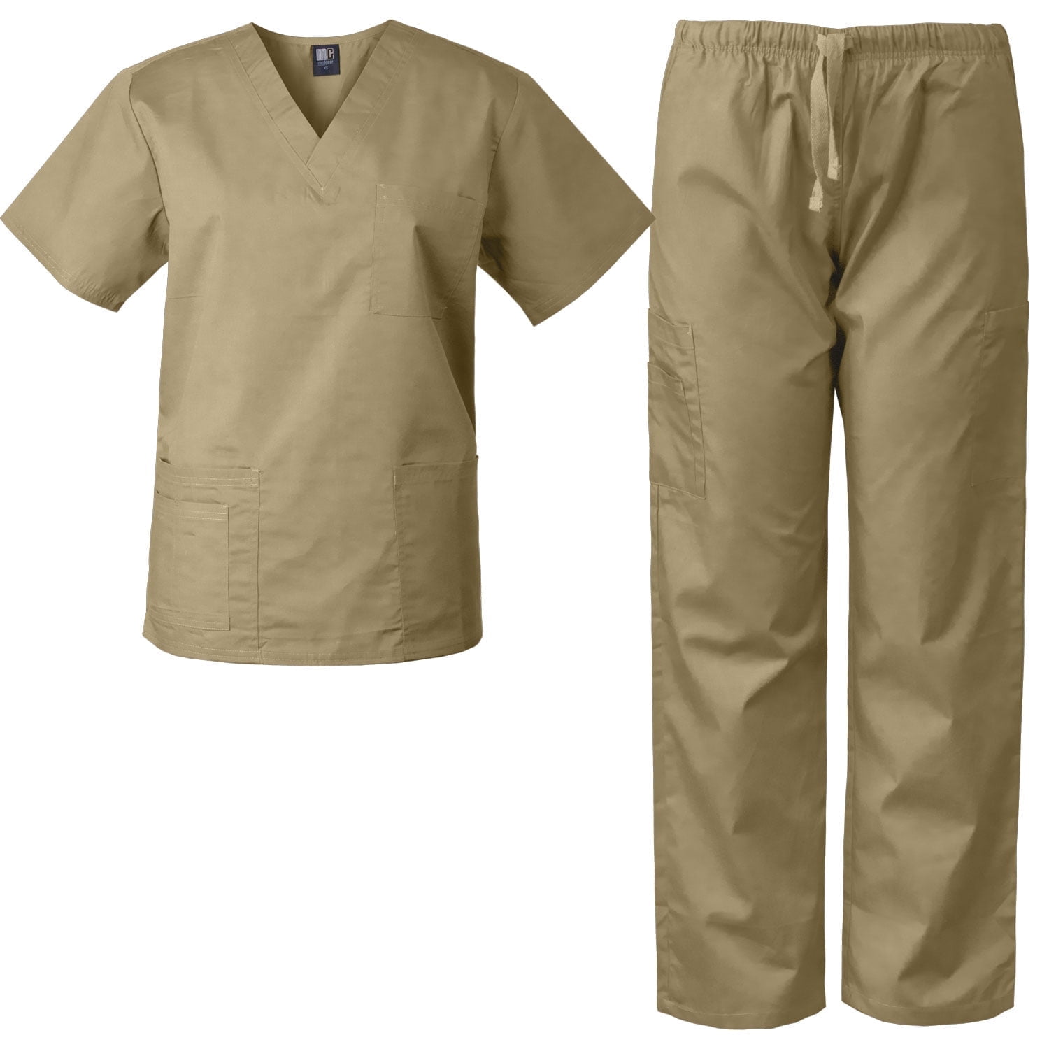 Medgear Scrubs Set - Unisex, Cargo Pants, V-Neck Top, Short Sleeve ...