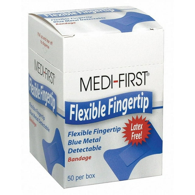 Medi-First Fingertip Bandages,Blue,PK50 66050 - Walmart.com