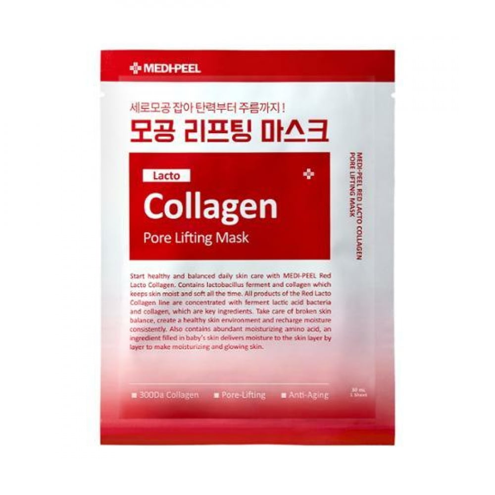 Medi-Peel NEW Medi-Peel Red Lacto Collagen Pore Lifting Mask 1 sheet ...