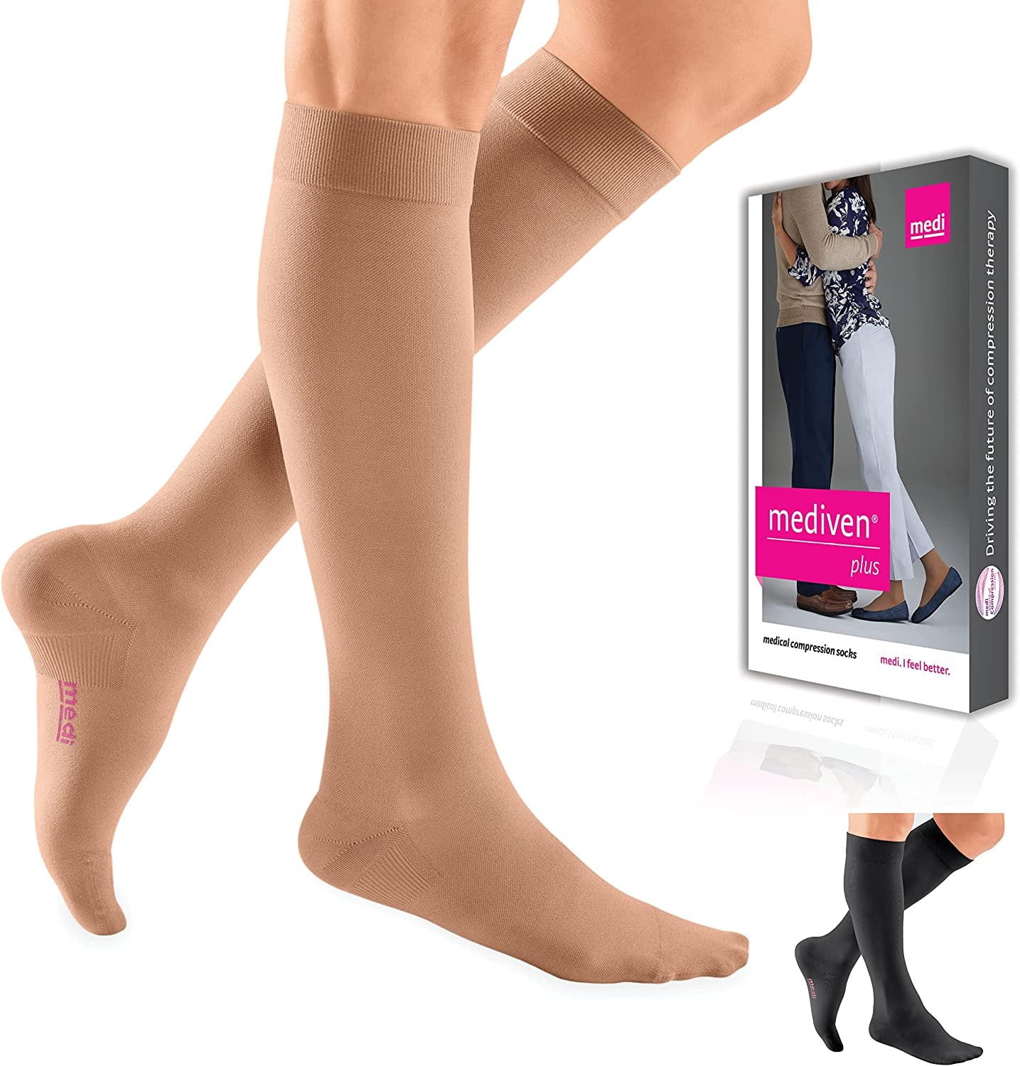 Medi Plus Calf Highs, Closed Toe, 30-40mmHg (Size: III) Beige HSA/FSA ...