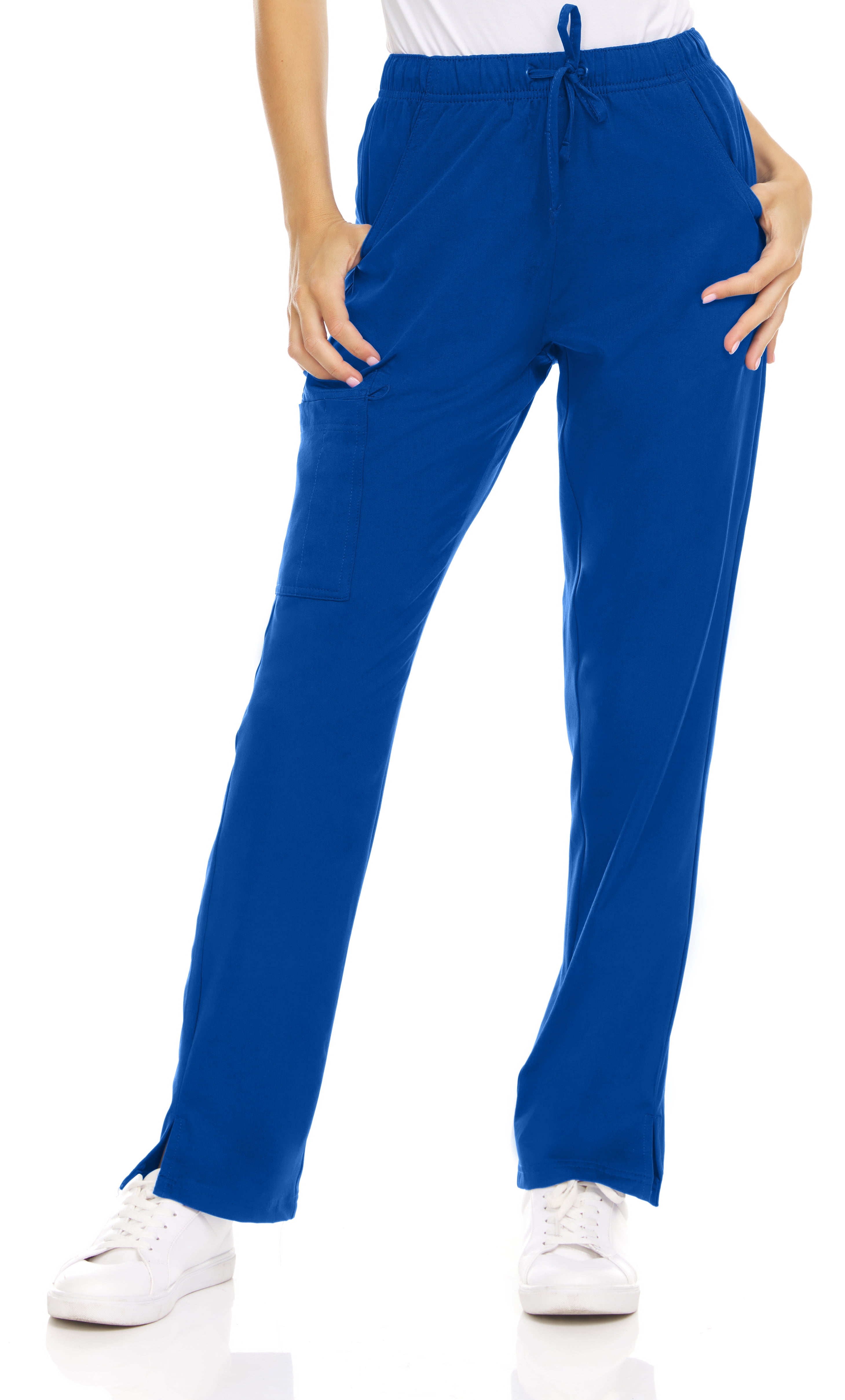 MediChic Women's 6-Pocket Scrub Pants – Cargo Straight Leg, 4-Way ...