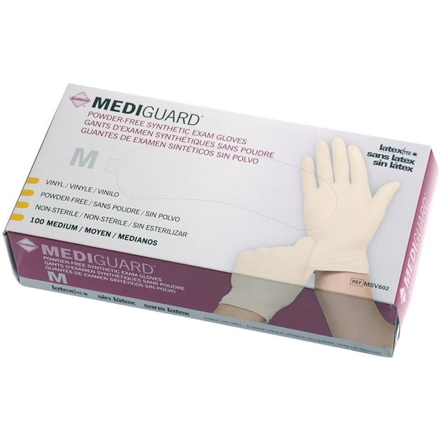 MediGuard First Aid Nurses Disposable Stretch Vinyl Synthetic Exam ...