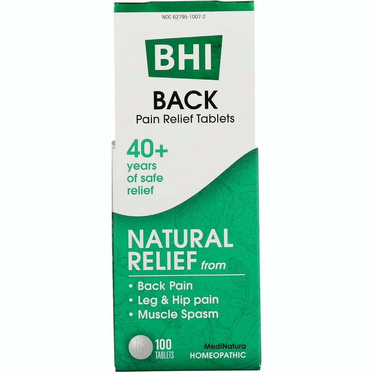 MediNatura Bhi Back Pain Relief Tablets 100 Tabs - Walmart.com