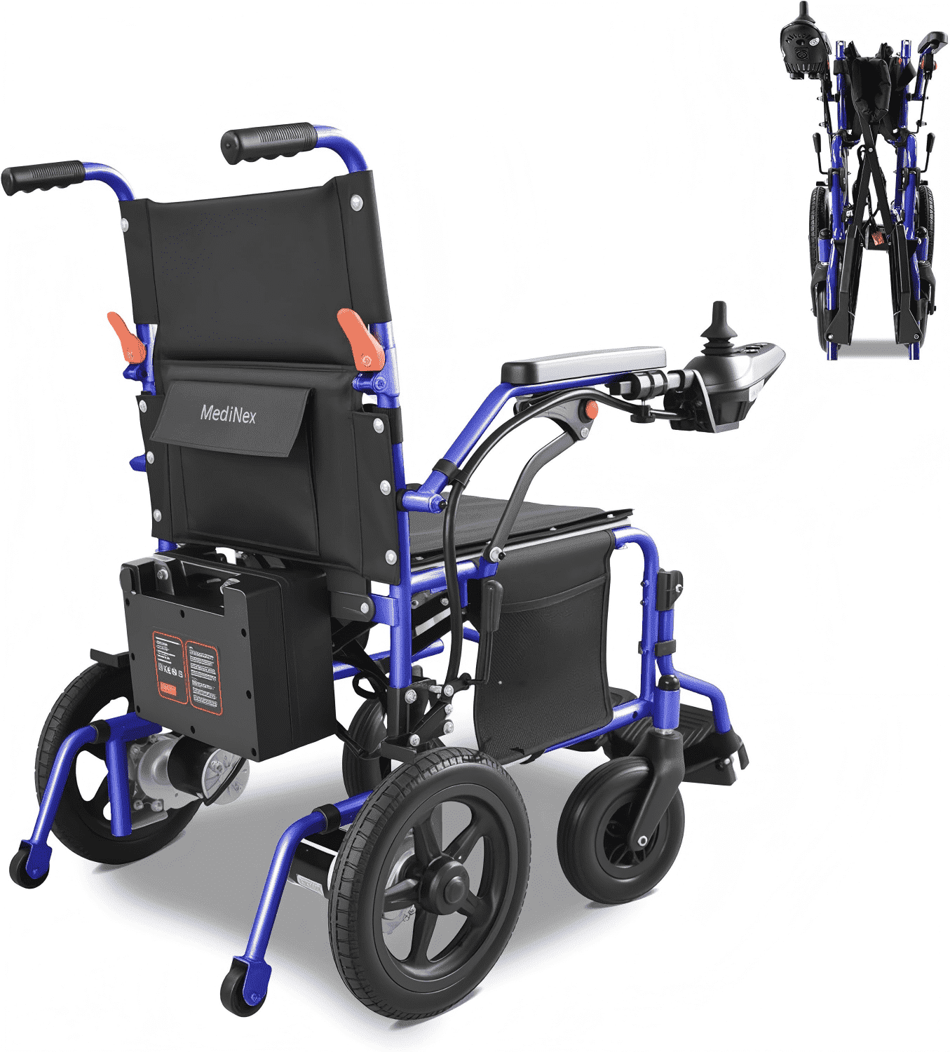 MediNex Lightweight Foldable Electric Wheelchair for Seniors, All ...