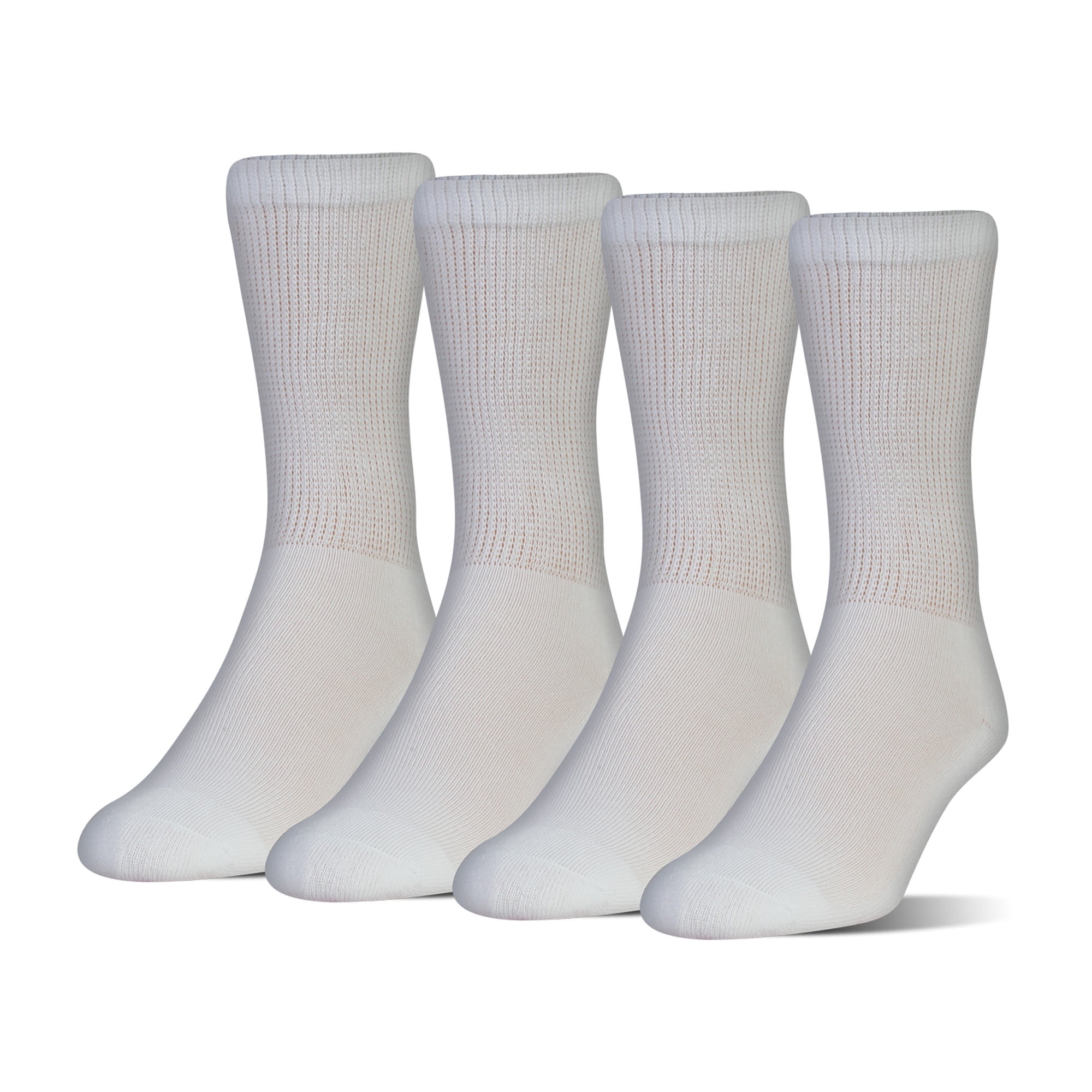 MediPeds Men's COOLMAX Extra Wide Crew Sock, 4-Pack - Walmart.com