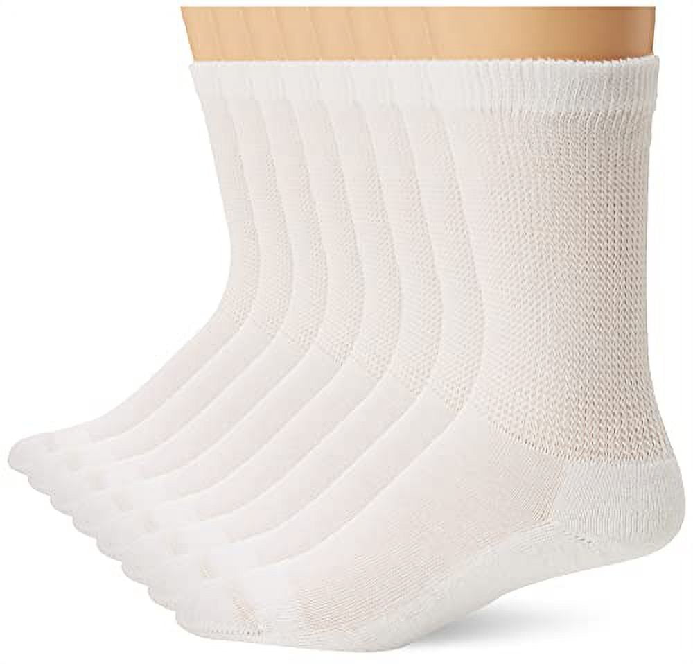 MediPeds Men's Diabetic Extra Wide CoolMax Crew Socks, XL, 8 Pack, Shoe Size 10-12 US - Walmart.com