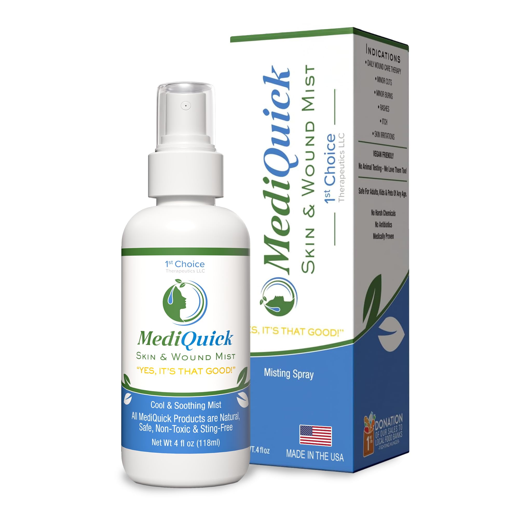 MediQuick Antiseptic Spray Mist | Skin & Wound Repair First Aid Spray ...