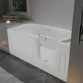 MediTub 30x60 Free Standing Walk-In Tub, Right Drain, White Whirlpool ...