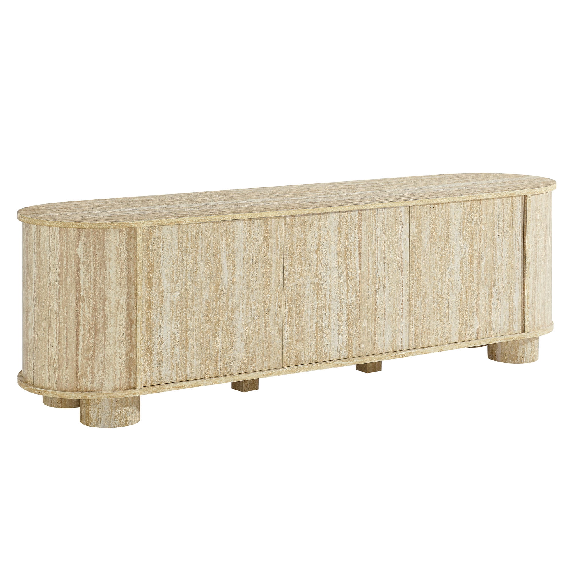 Media TV Stand Console Table, Brown, Wood, Living Dining Room Kitchen ...