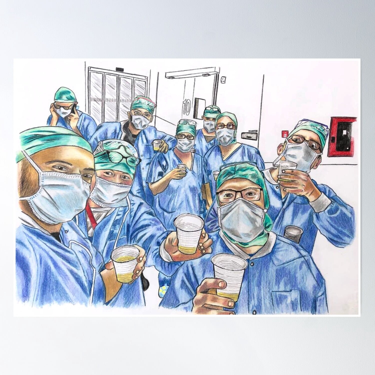 Medic Team Poster Wall Art, Modern Wall Decor, 8x12 UNFRAMED - Walmart.com
