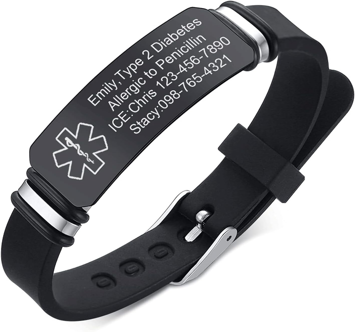 Medical Alert Bracelets For Men & Women Kids With Free Engraving ...