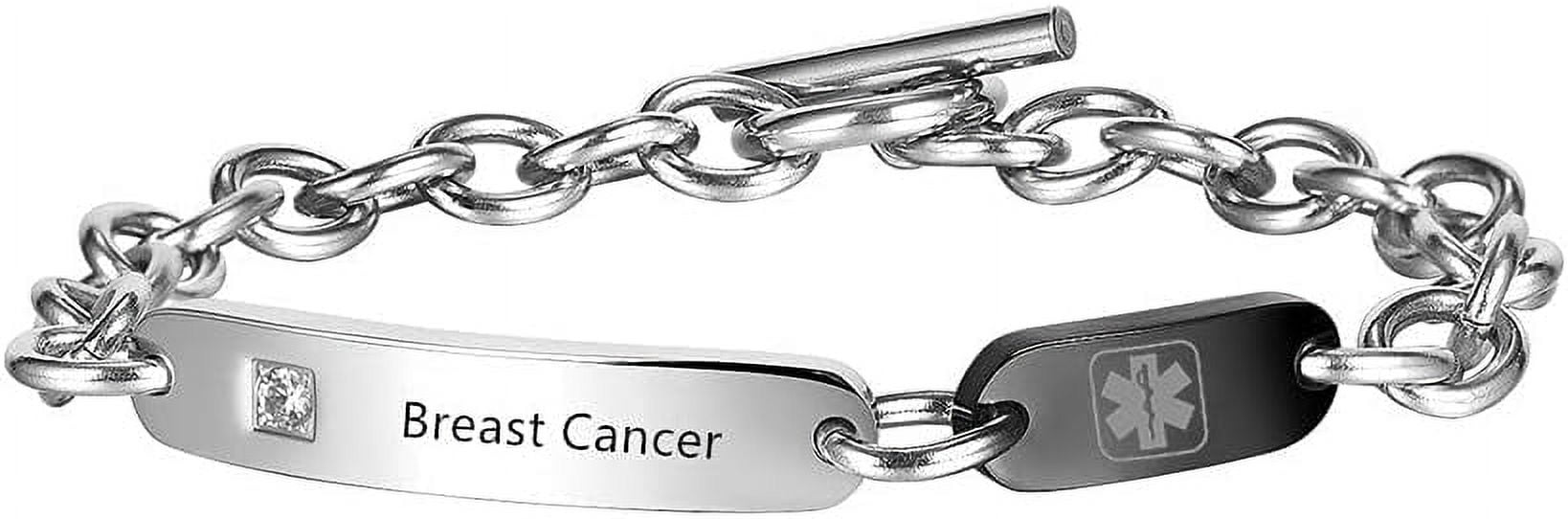 Medical Alert Id Bracelets For Men Women Stainless Steel Link Chain ...