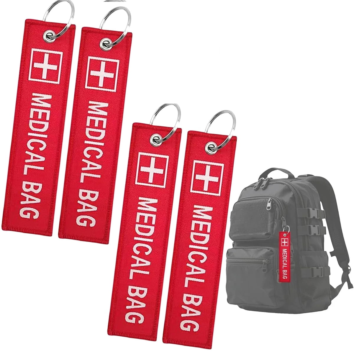 Medical Alert Tags for Bag, Tutuviw 4 Pcs Multi-Functional Device Tags ...