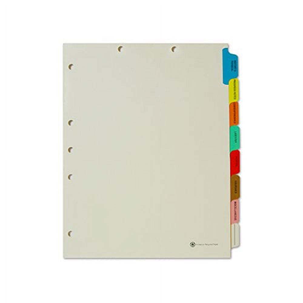 Medical Arts Press Match Medical Chart Index Dividers- 8 Tabs, Letter ...
