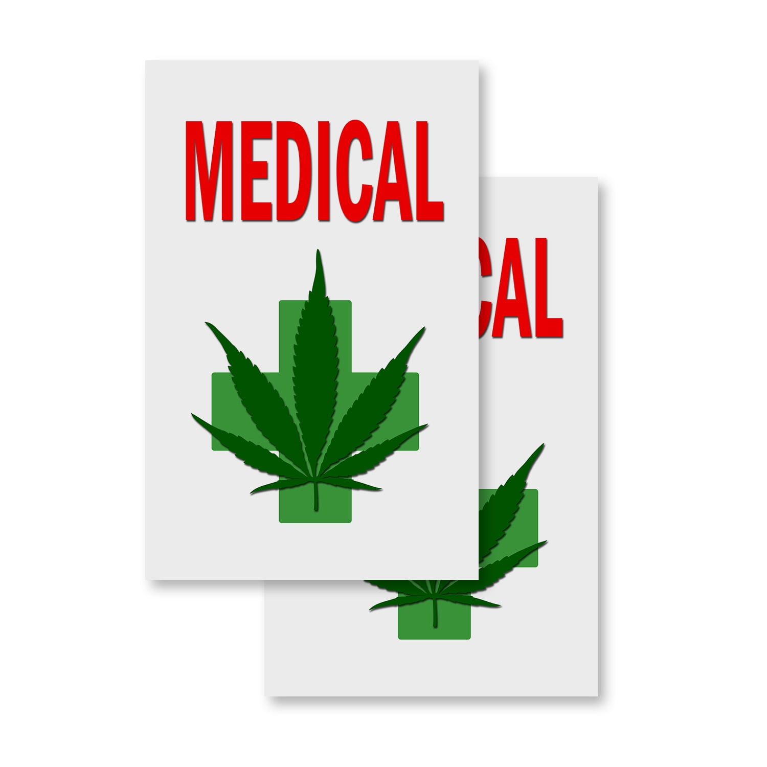 Medical Cannabis Dispensary (2-PACK) 24" x 36" Vinyl Decals | Sign ...