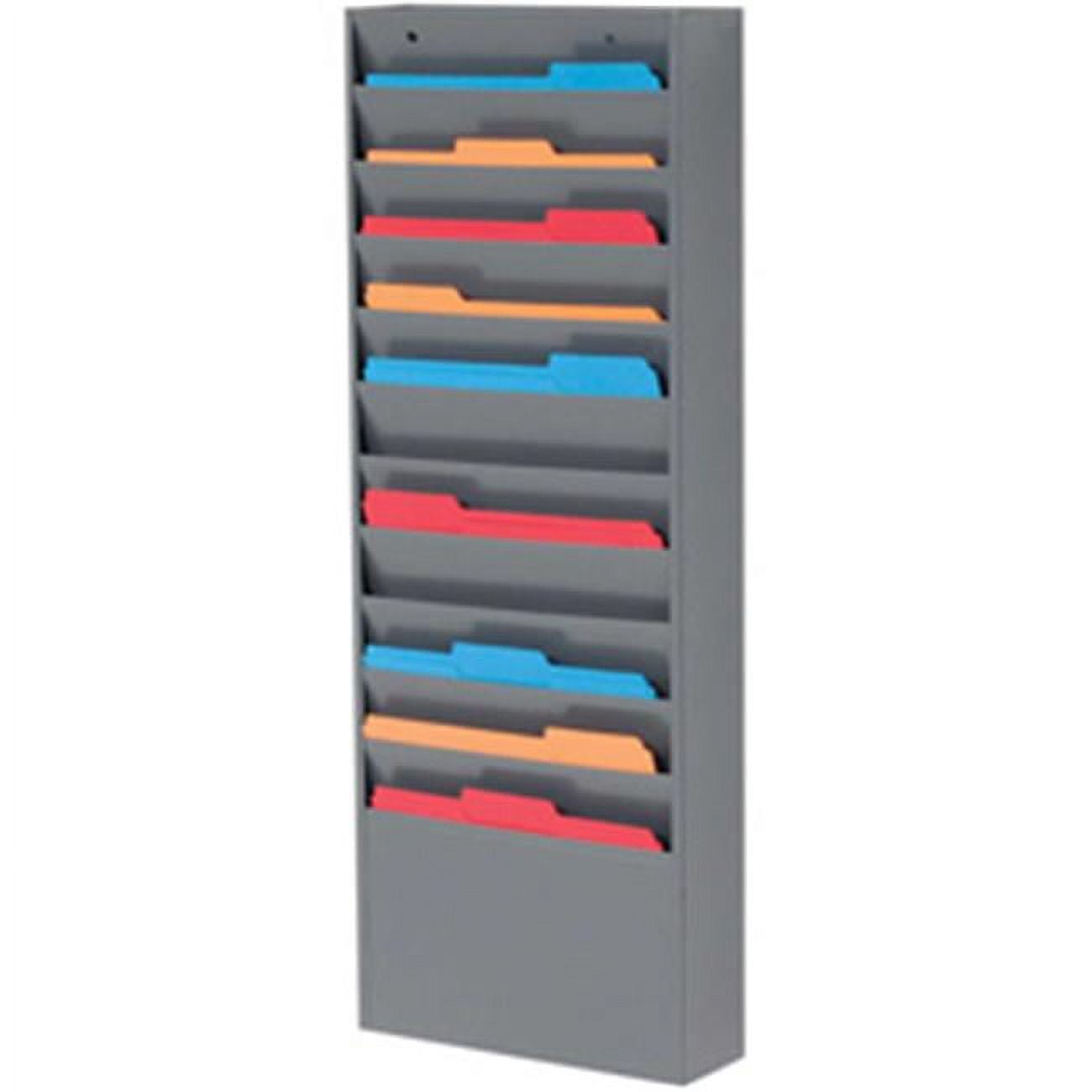 Medical Chart Hanging Wall File Holder - Gray - 11 Pockets - Walmart.com
