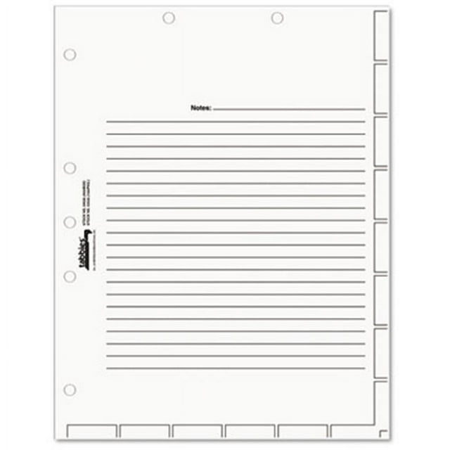 Medical Chart Index Divider Sheets - White - 8 1/2 x 11 - Walmart.com